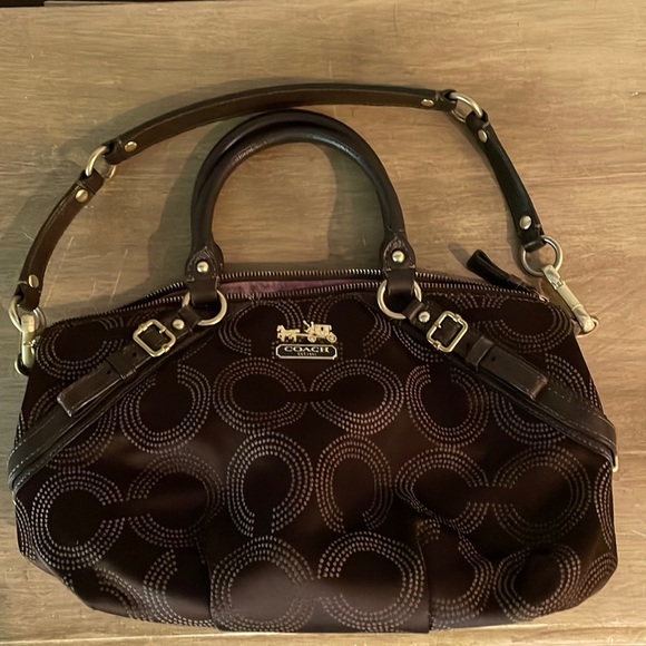 Coach | Bags | Coach Madison Dotted Op Art Sophia Bag 5935 Convertible ...